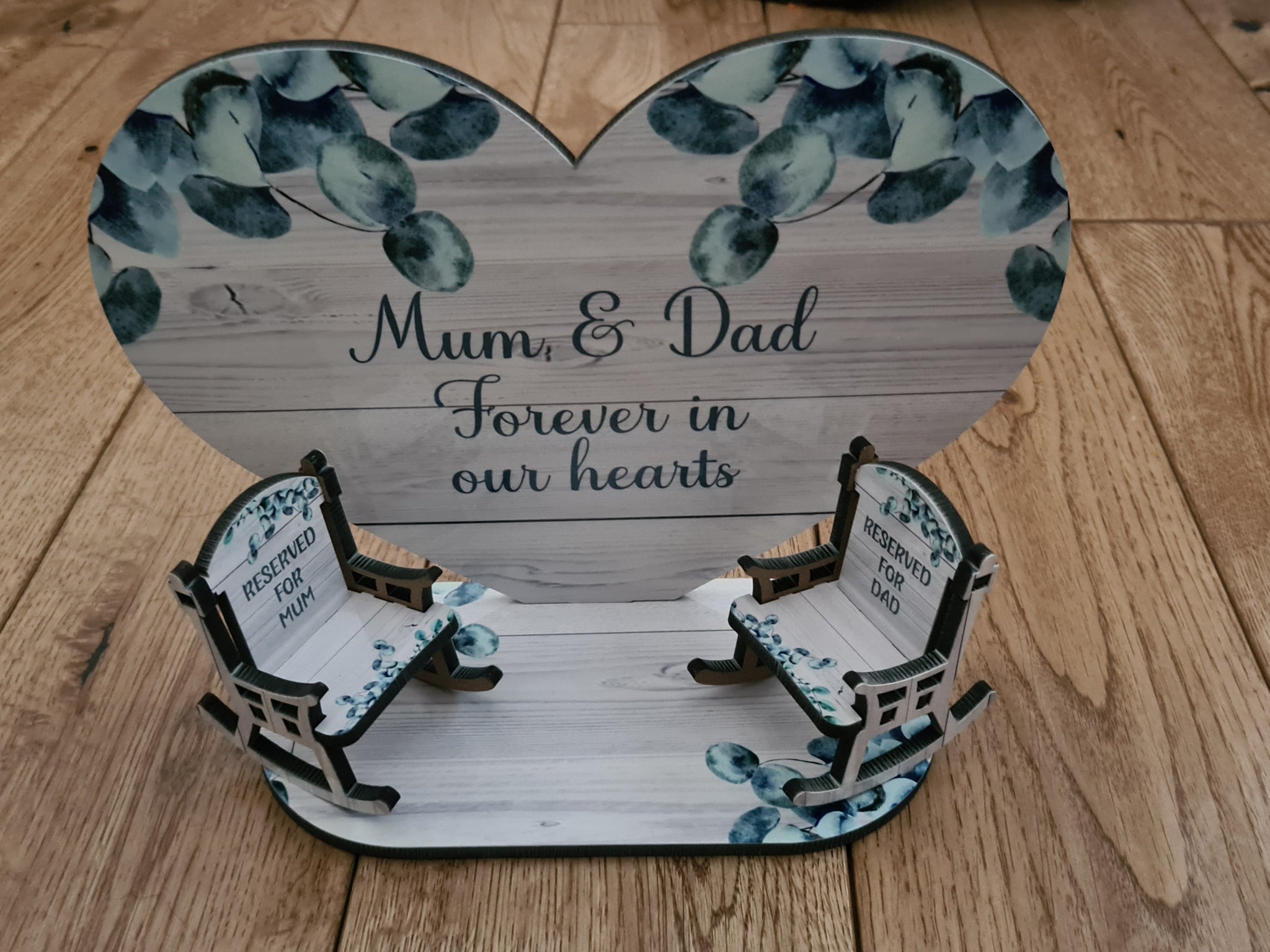 Heart & Double Chair Sublimation MDF Memorial Stand – Mackie Direct