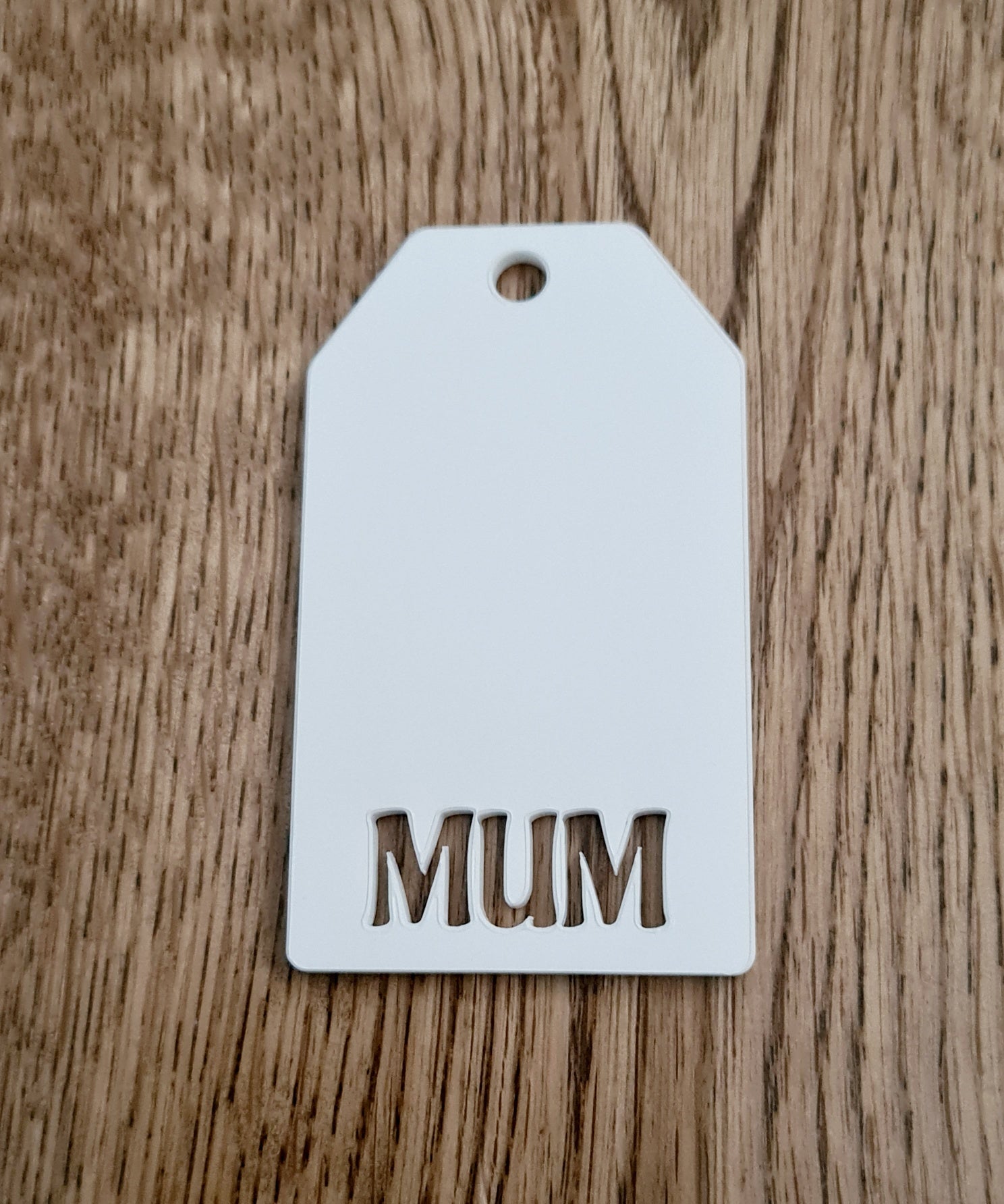 Acrylic MUM Cut Out Rectangle Tag – Mackie Direct