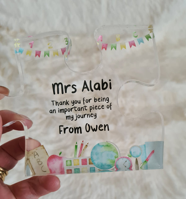 UV Printed Acrylic Puzzle Piece - Teacher Gift – Mackie Direct