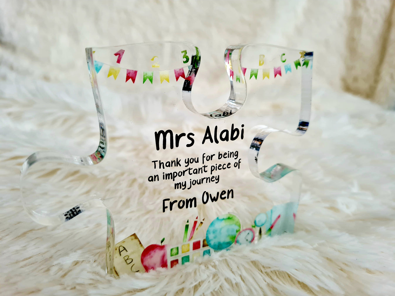 UV Printed Acrylic Puzzle Piece - Teacher Gift – Mackie Direct